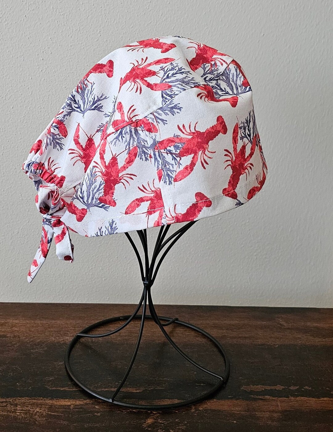 Larry the Lobster Surgical Scrub Cap With Ties - Etsy