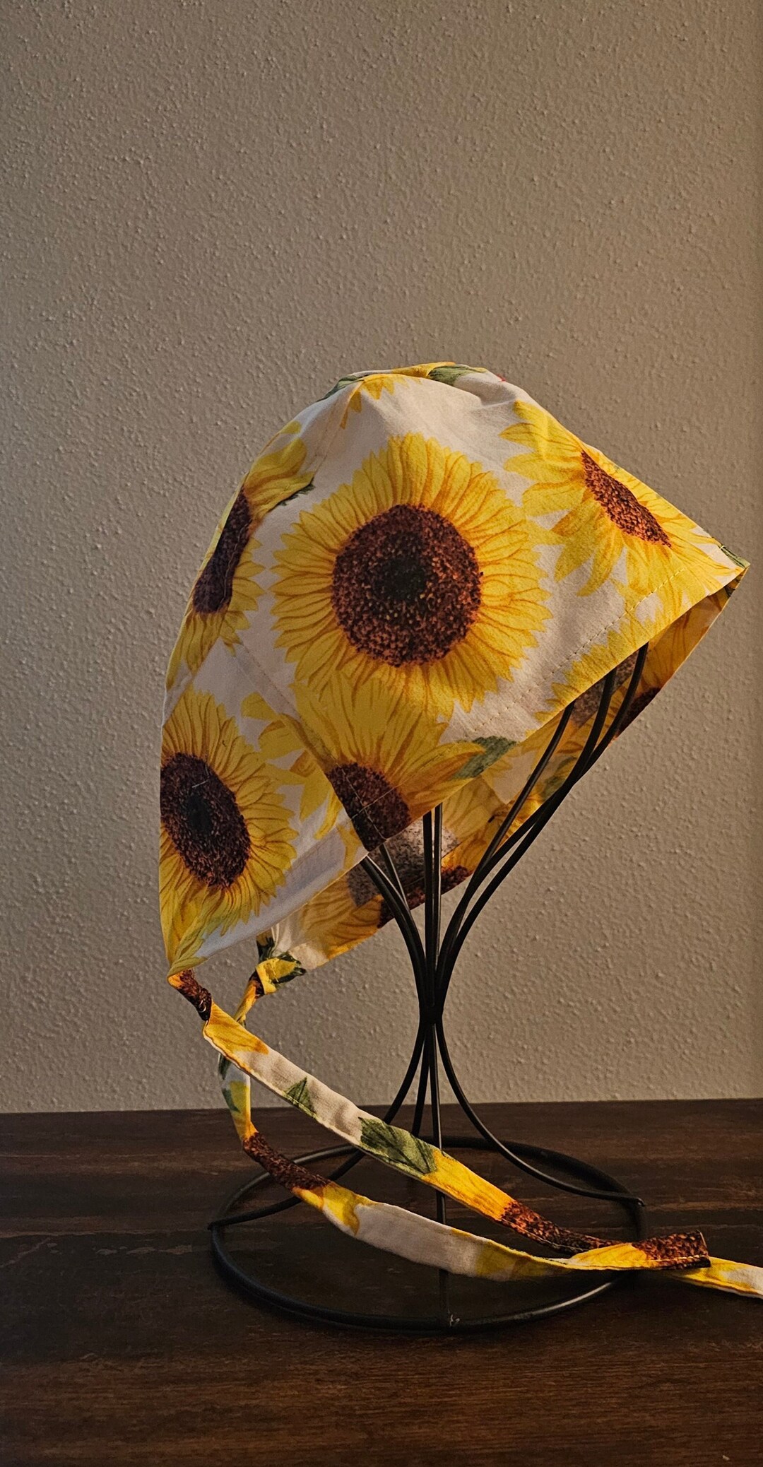 Large Sunflower Surgical Scrub Cap With Ties - Etsy