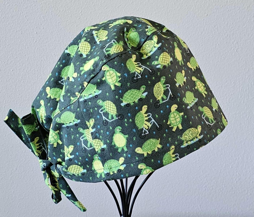 Turtle Surgical Scrub Cap - Etsy