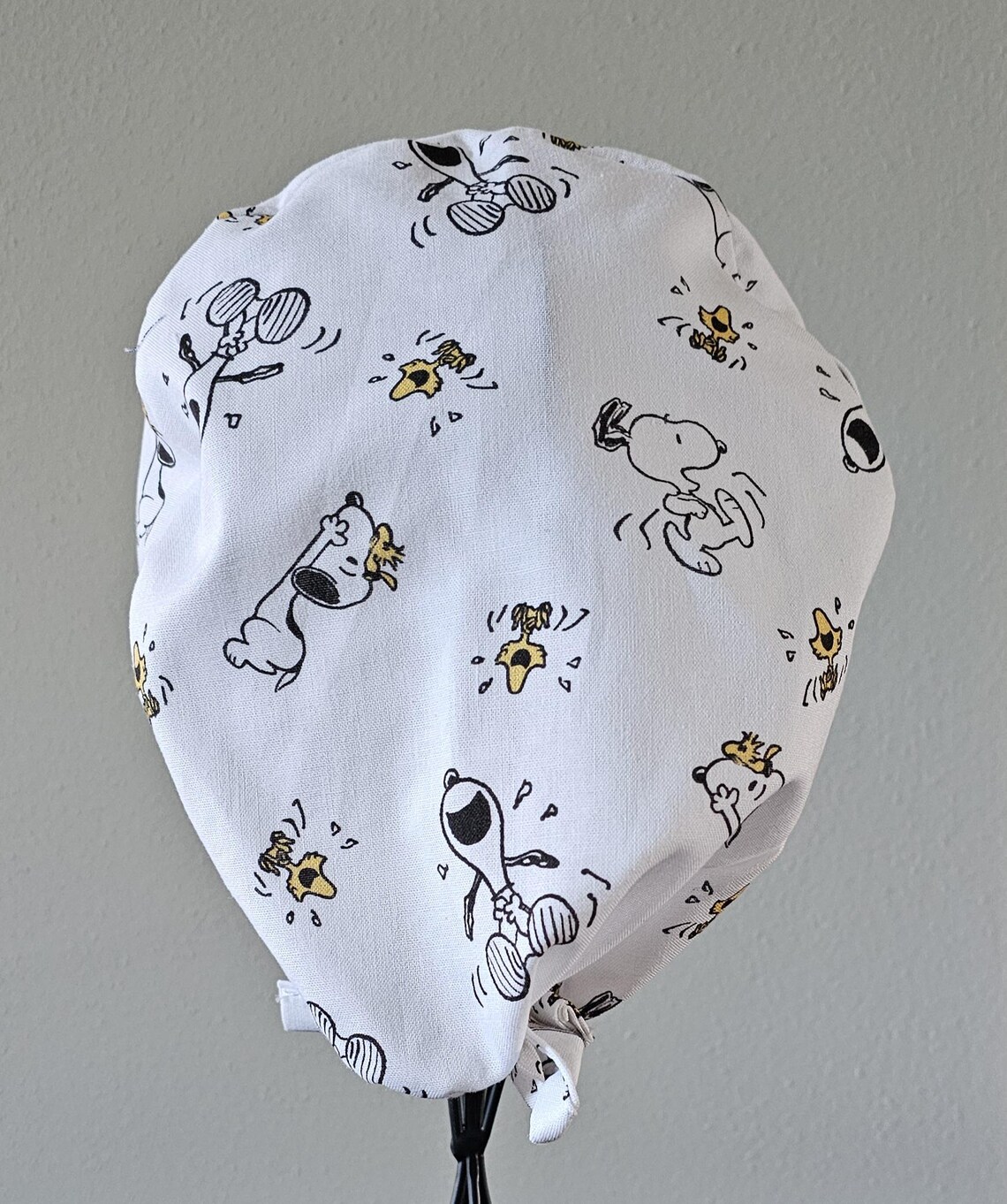 White Snoopy Surgical Scrub Cap and Badge Reel - Etsy