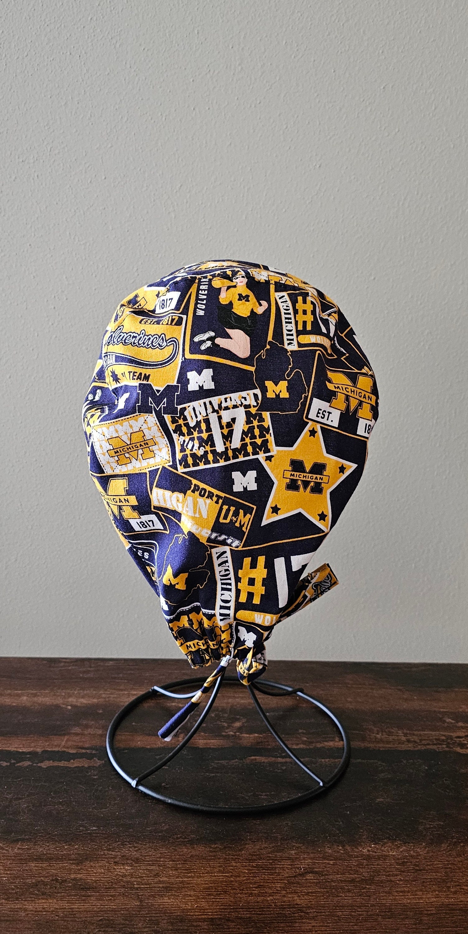University of Michigan Surgical Scrub Cap With Ties - Etsy