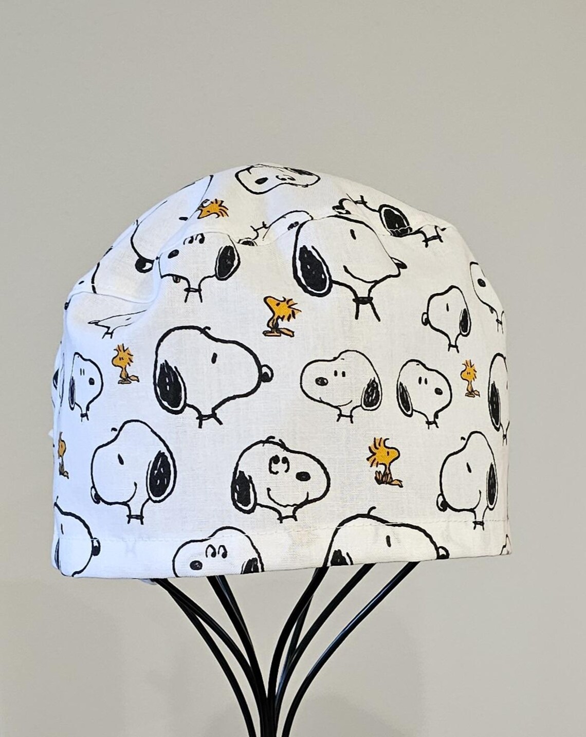 White Snoopy Surgical Scrub Cap and Badge Reel - Etsy