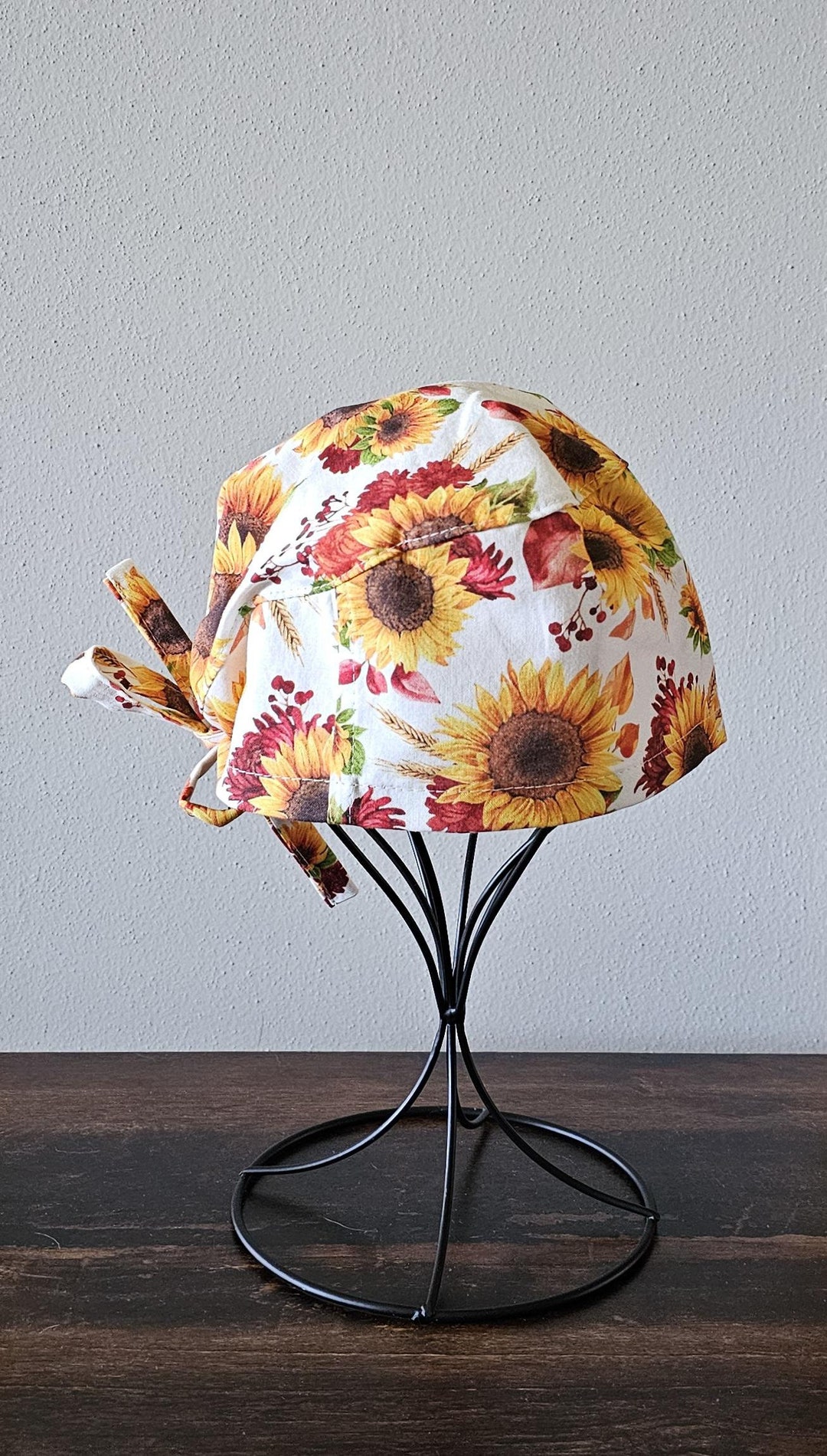 Wheat Sunflower Surgical Scrub Cap With Ties - Etsy