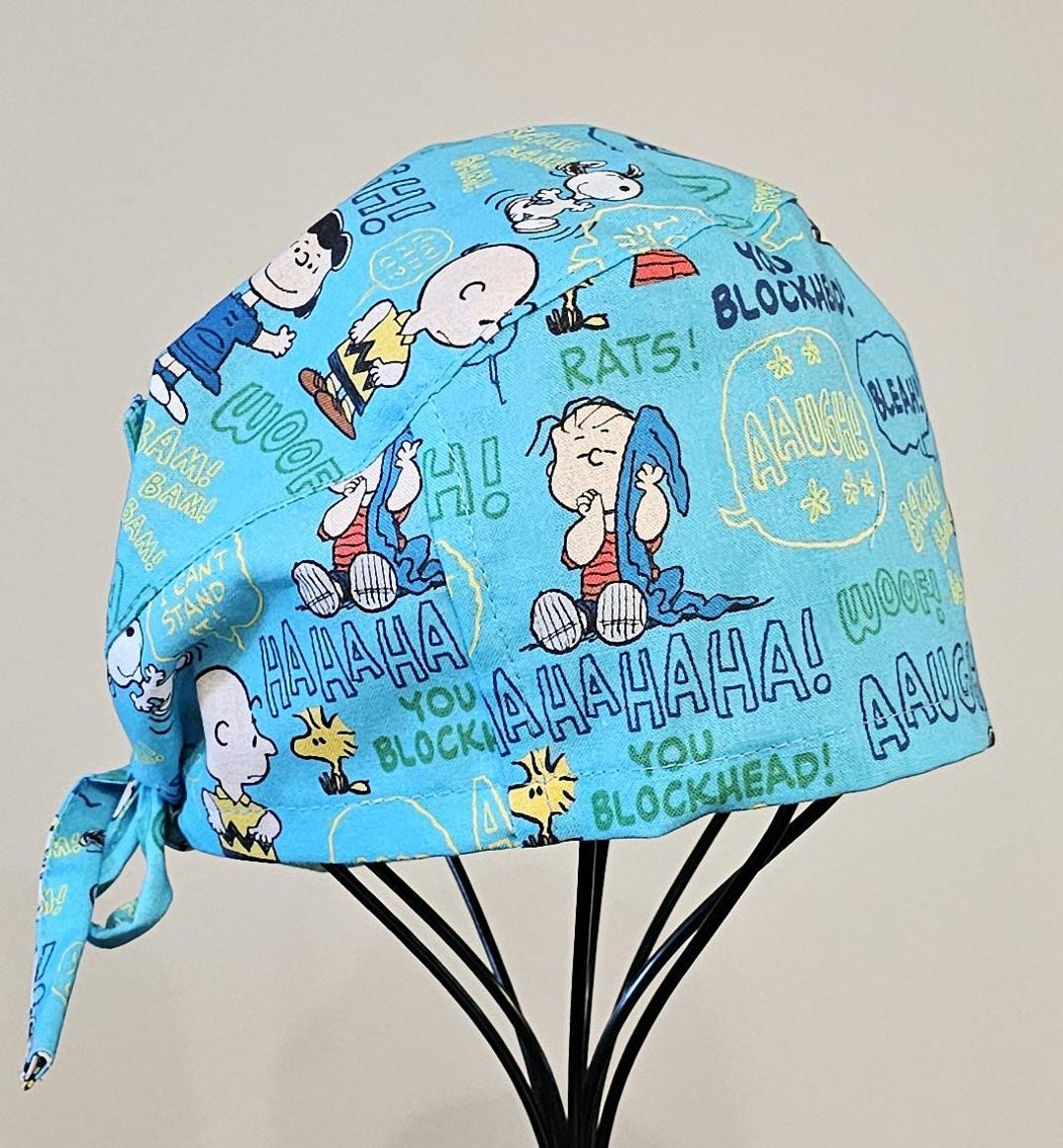 Peanuts Verbiage Surgical Scrub Cap - Etsy