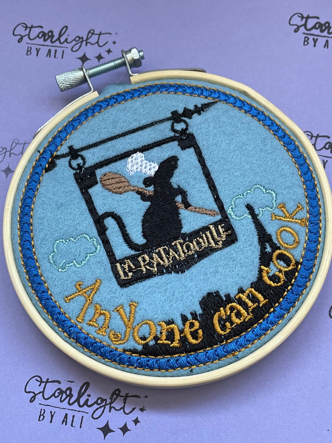 Anyone Can Cook Embroidered Mini Hoop Made to Order - Etsy