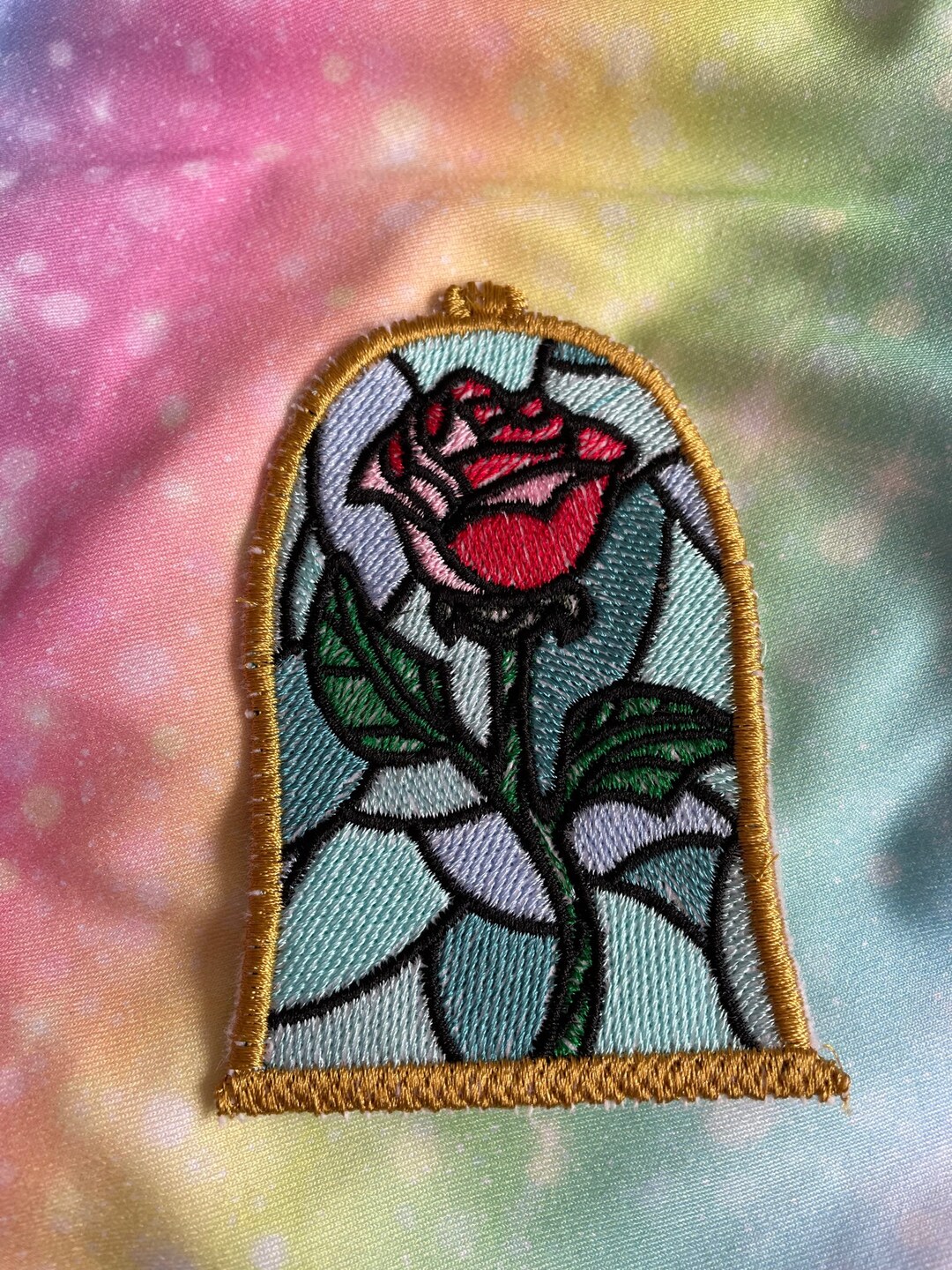 Enchanted Rose Embroidered Patch Iron on or Sew on Made to Order - Etsy