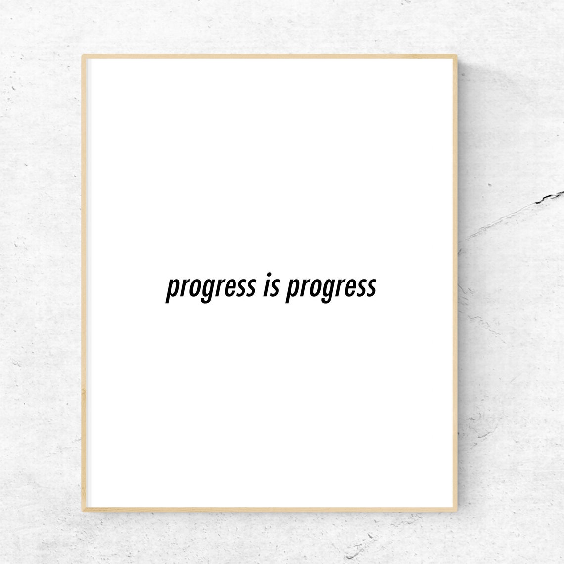 Progress is Progress Black&white Art Poster Printable - Etsy