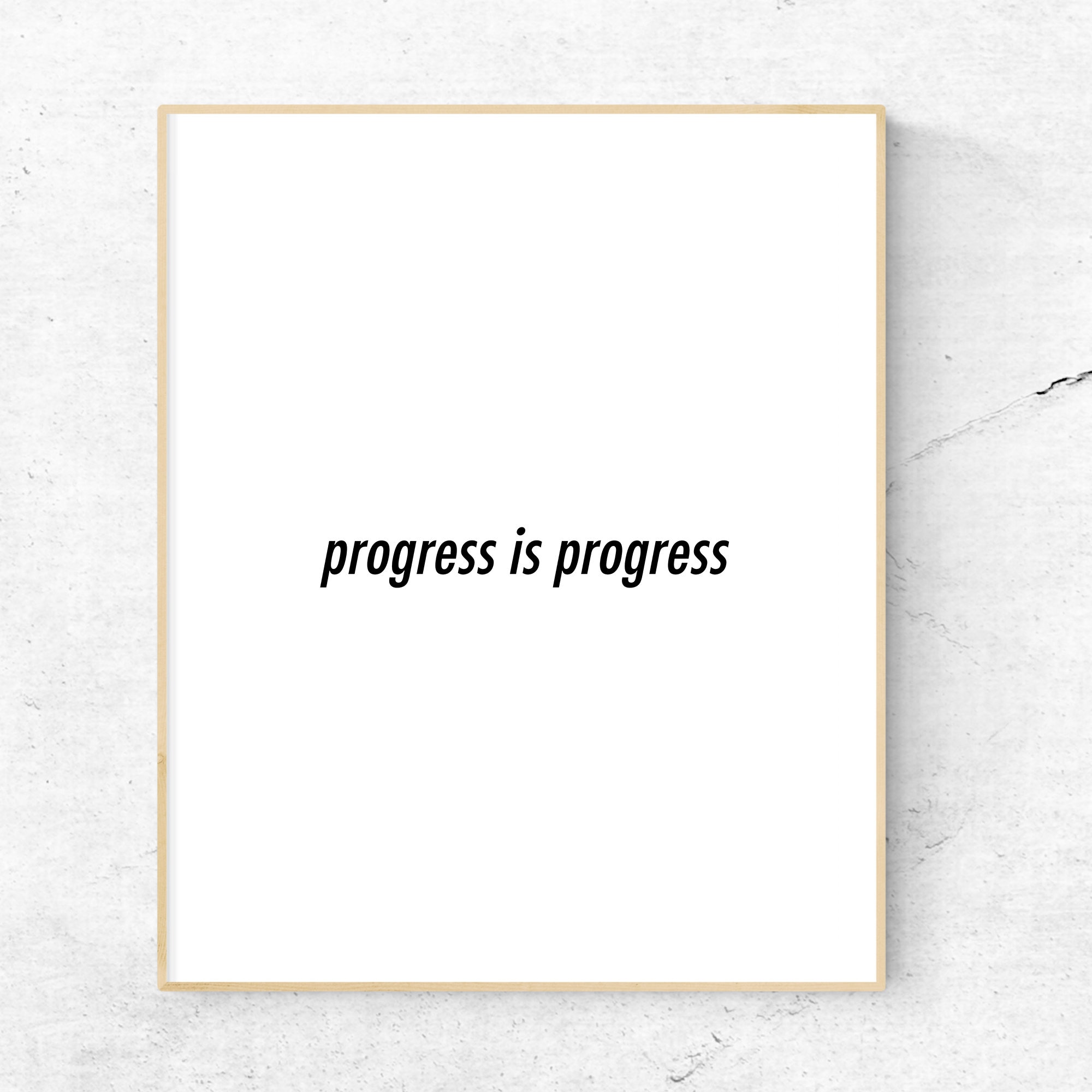 Progress is Progress Black&white Art Poster Printable | Etsy