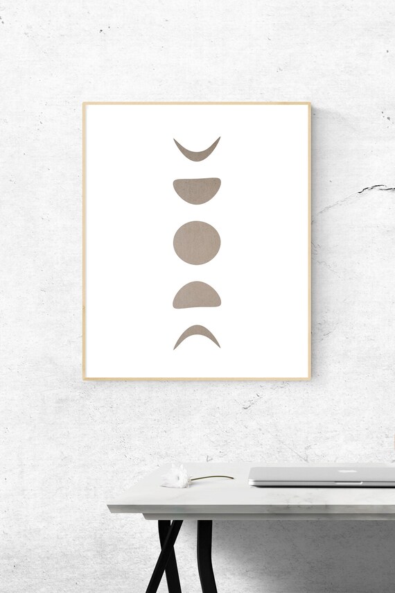 Moon Phases Printable Moon Poster Moon Wall Art Digital | Etsy