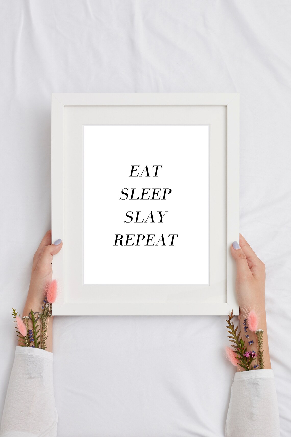 Eat Sleep Slay Repeat, Black&white, Art Poster, Printable Digital ...