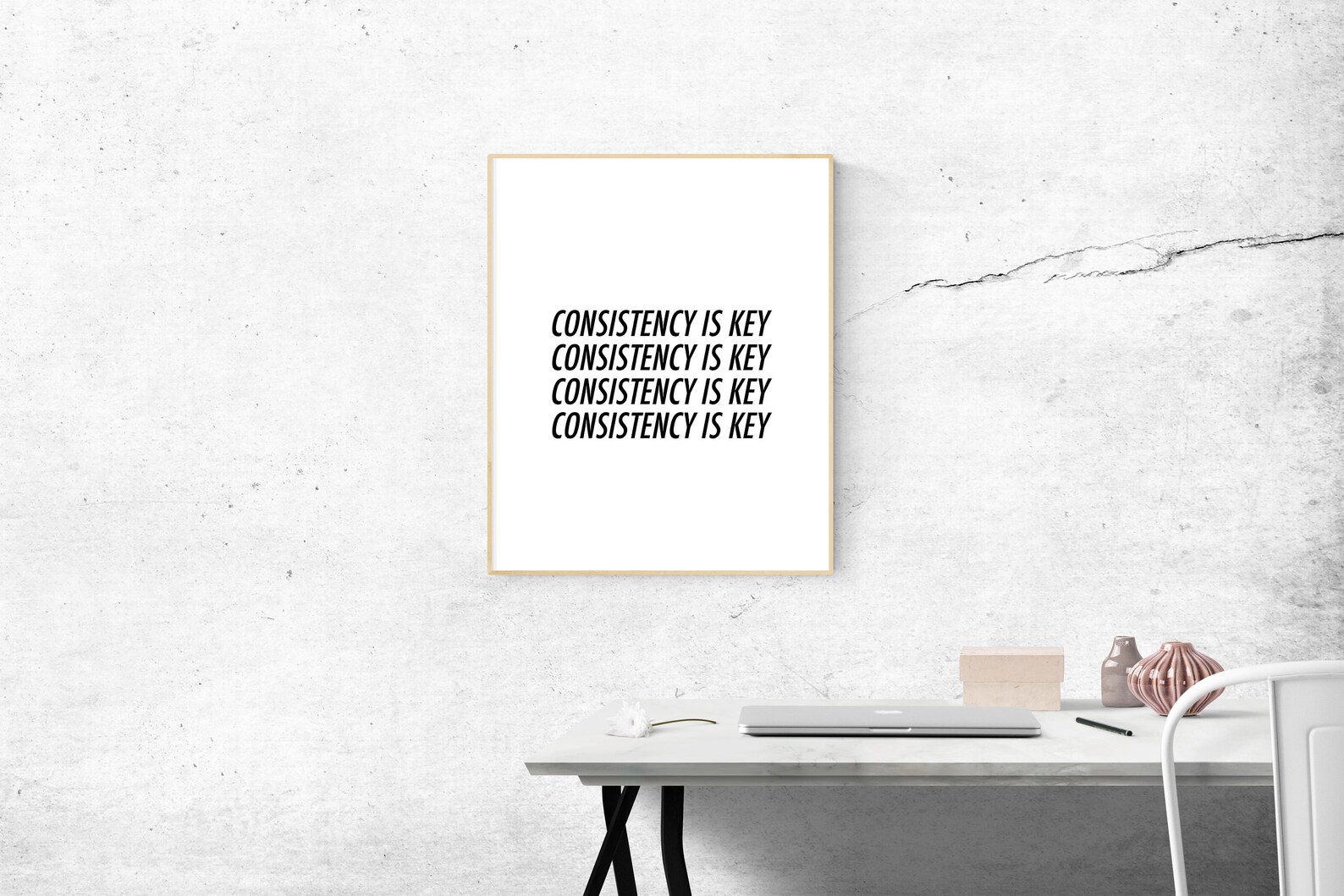 Consistency is Key, Black&white, Art Poster, Printable Digital Download ...