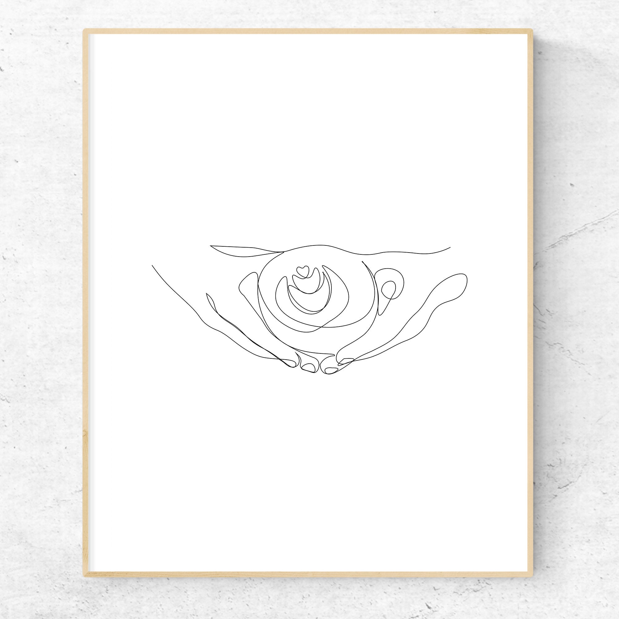 Latte, Coffee, Continuous Line Art, Black & White, Minimalist, Cafe Art ...