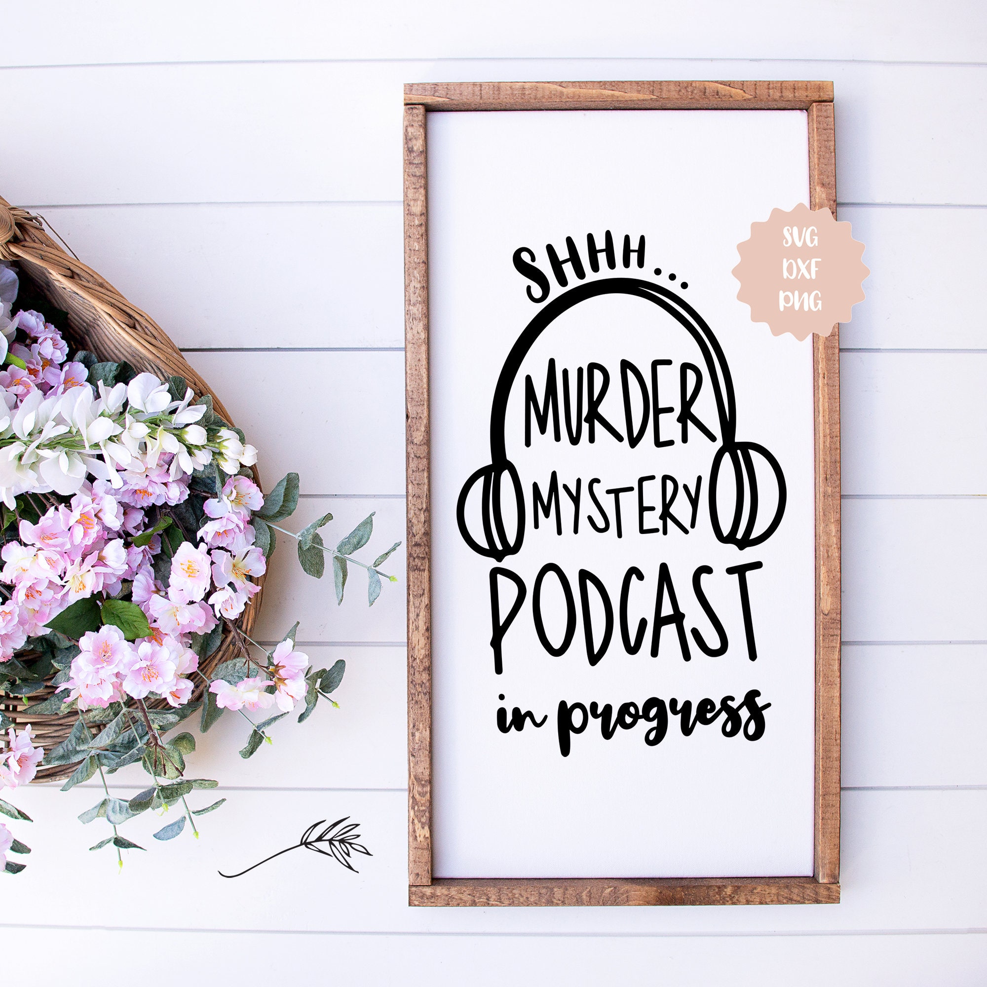 Murder Mystery Podcast Cut File PNG SVG DXF Digital | Etsy