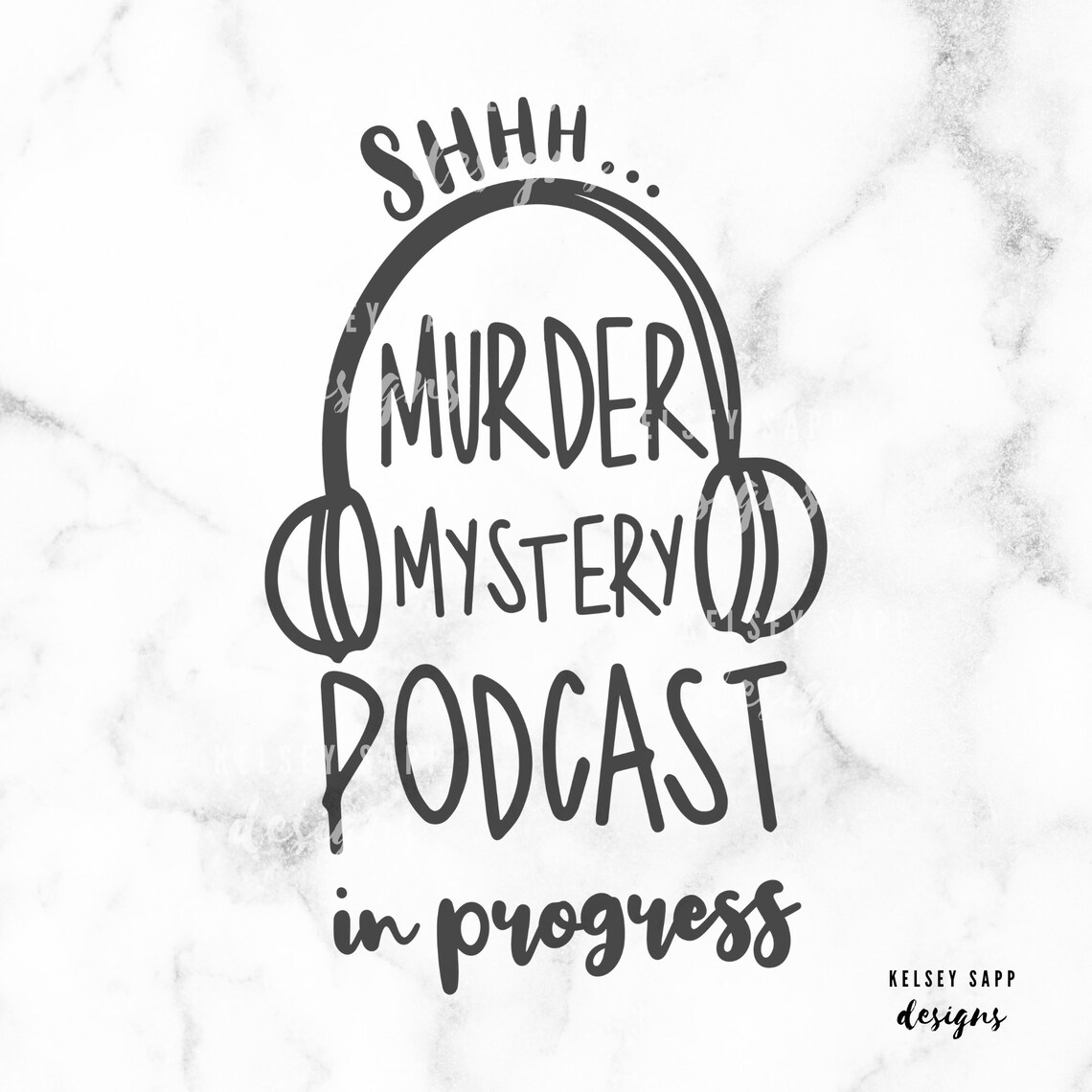 Murder Mystery Podcast Cut File PNG SVG DXF Digital | Etsy