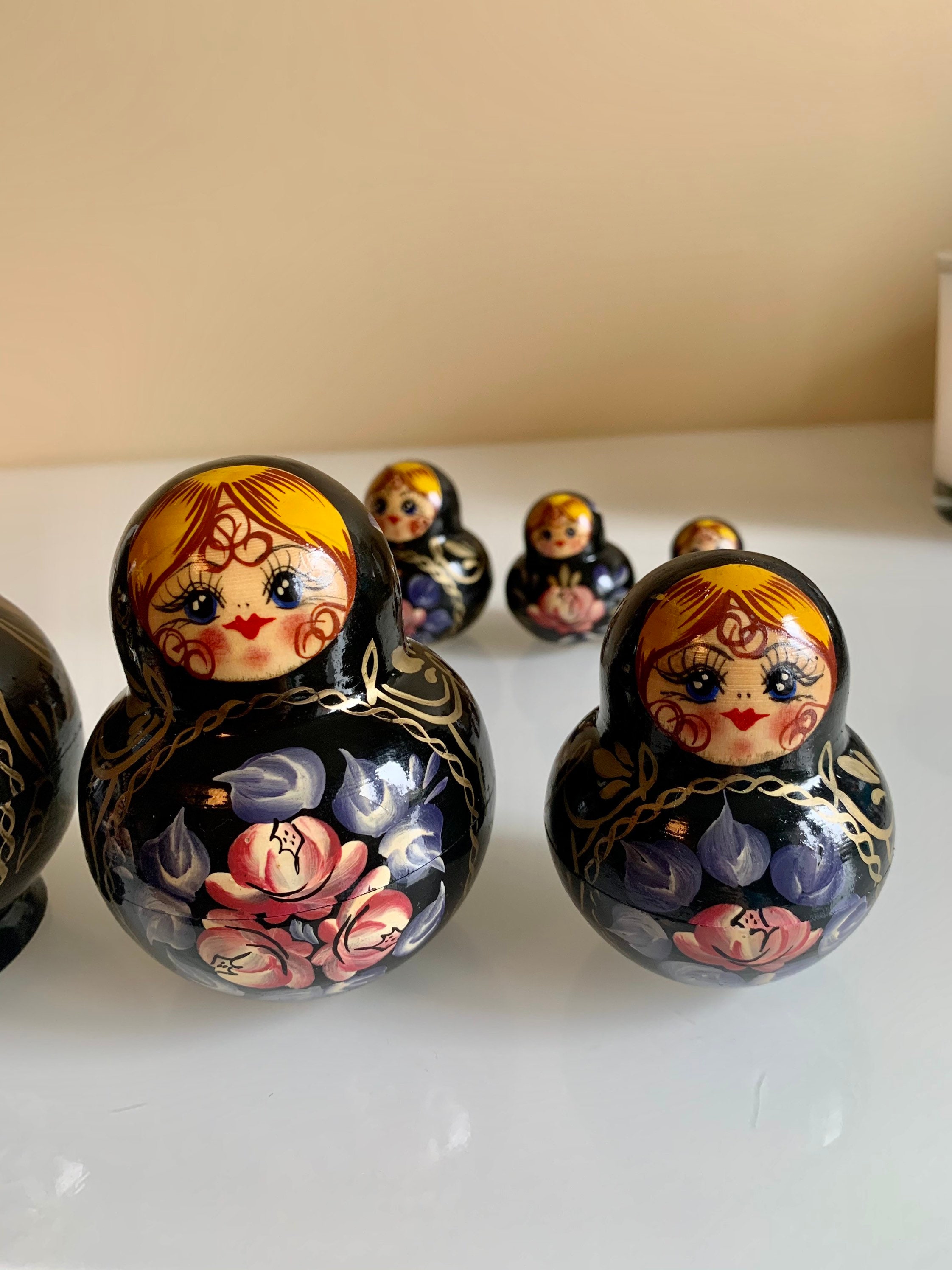 Vintage Russian Nesting Dolls Ceprueb Nocag Dolls - Etsy