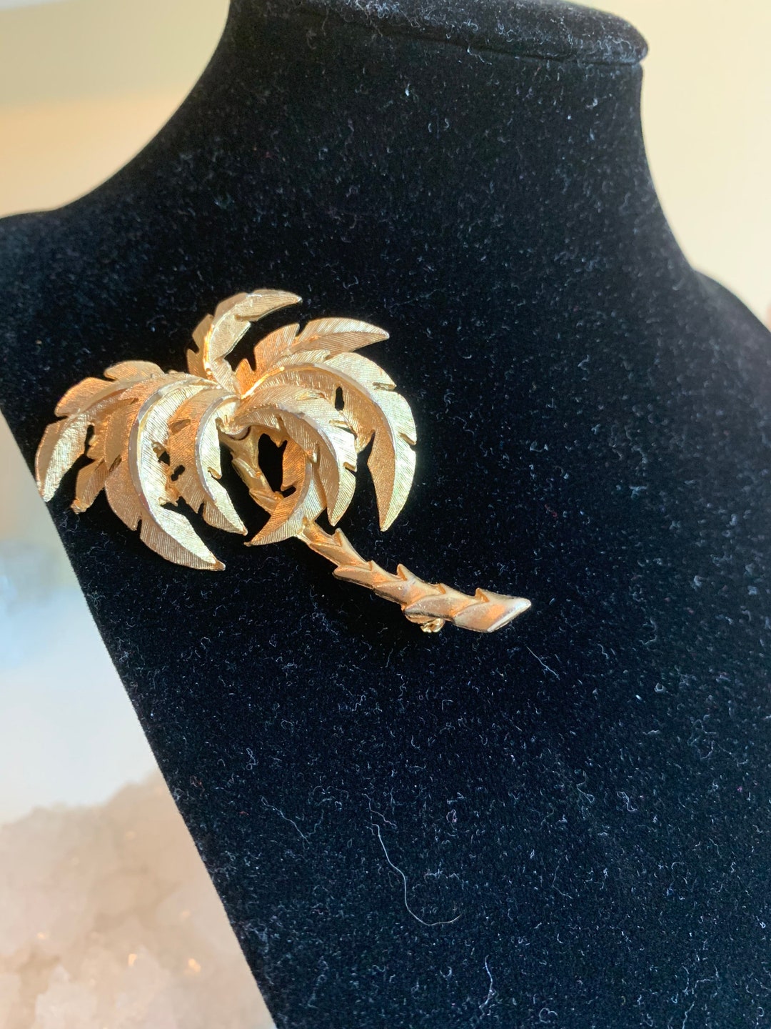 Vintage Large Palm Tree Brooch Pin - Etsy