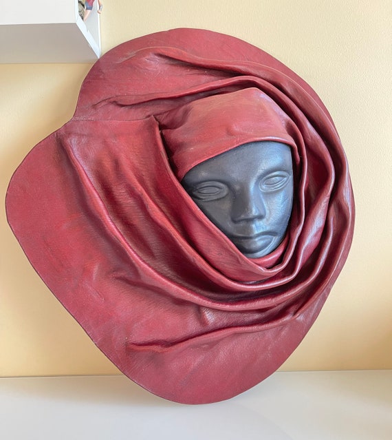Stunning Vintage 3D Leather Face Wall Art - Etsy