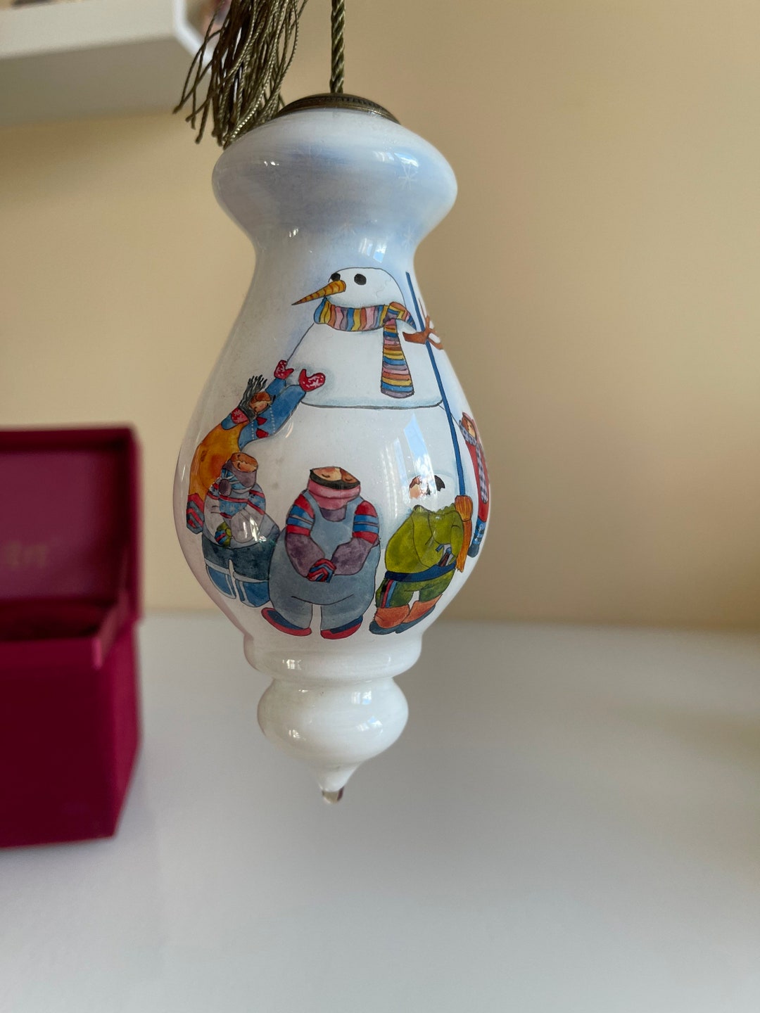 Ne’qua Art Ornament, Snowman, With Velvet Box - Etsy