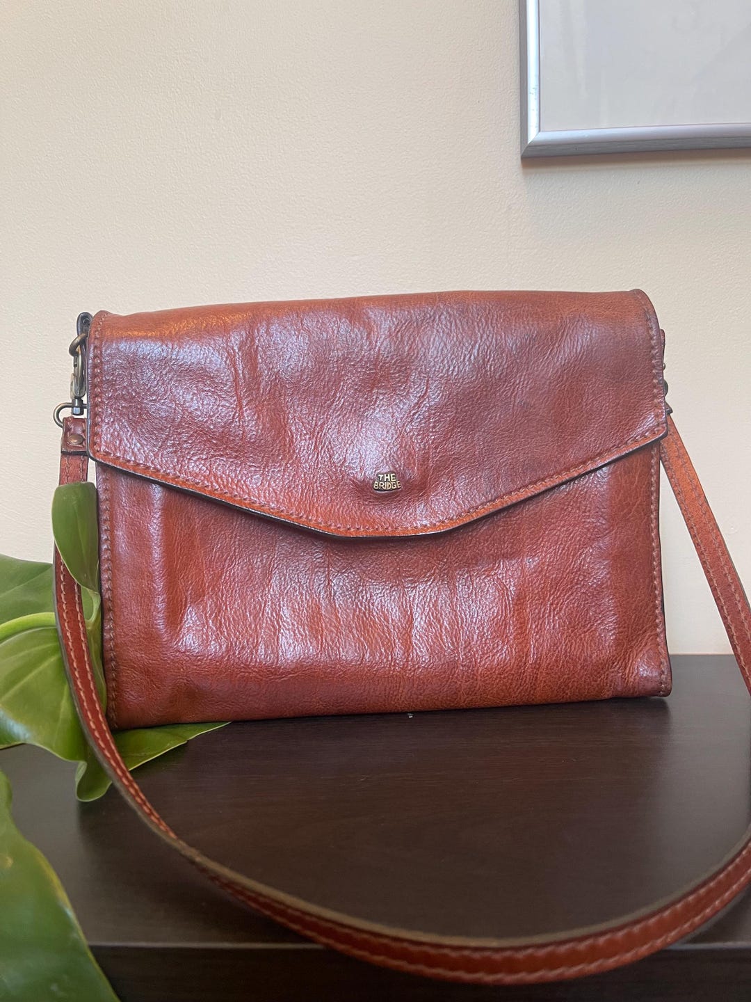Vintage the Bridge Leather Crossbody Handbag, Made in Italy - Etsy