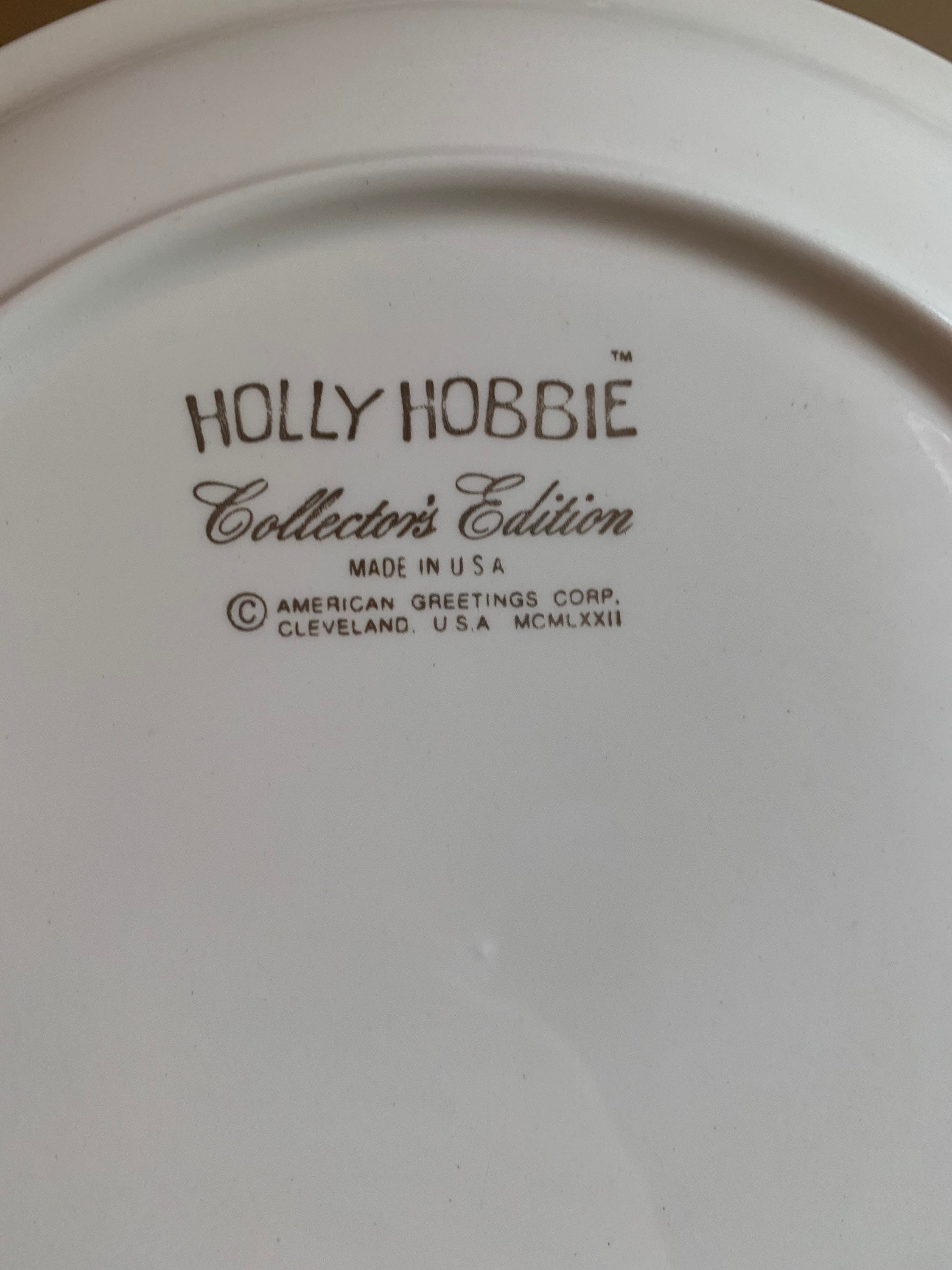 Vintage Holly Hobbie Collectors Edition Plate Etsy