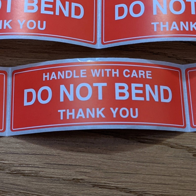 Do Not Bend Handle With Care Thank You Packing Stickers 3 Inch 7.62cm ...