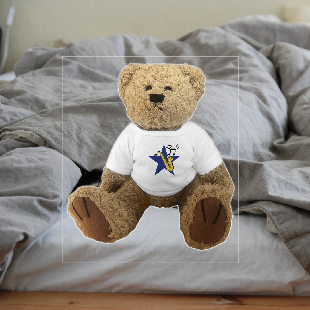 Sax Star - Teddy Bear - Musician Gift, Saxophonist, Sax Player, Sax ...