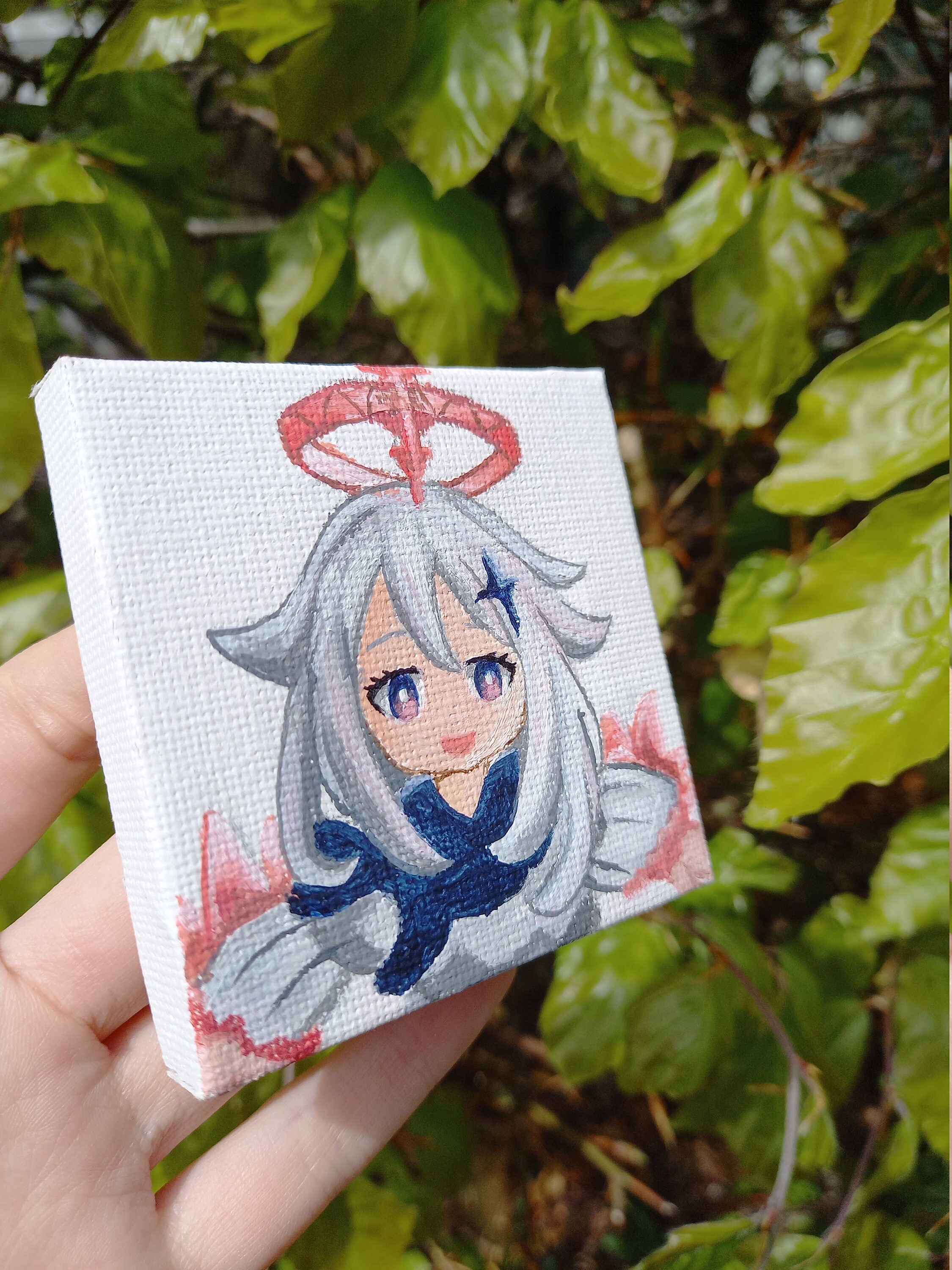 Paimon Genshin Impact Mini Canvas Painting | Etsy