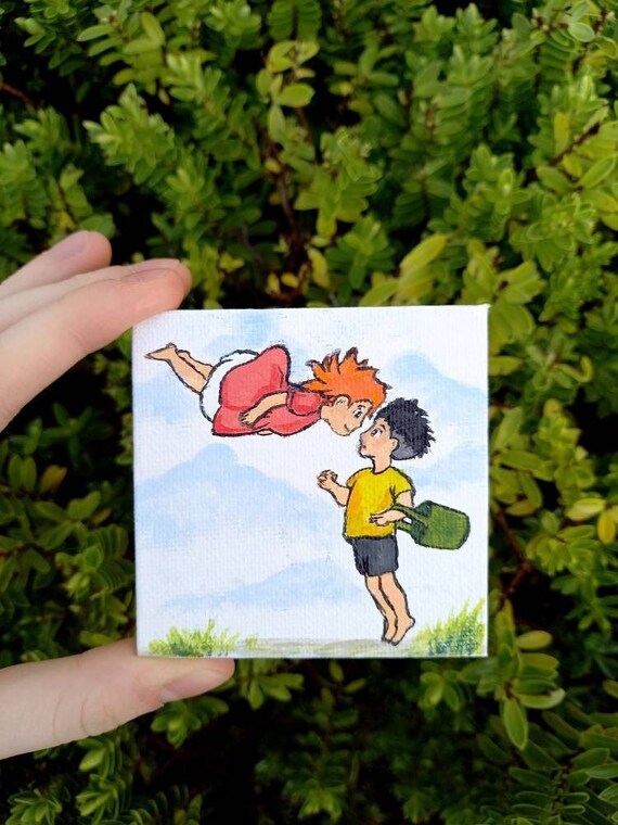 Cute Anime Movie Mini Painted Canvas - Etsy