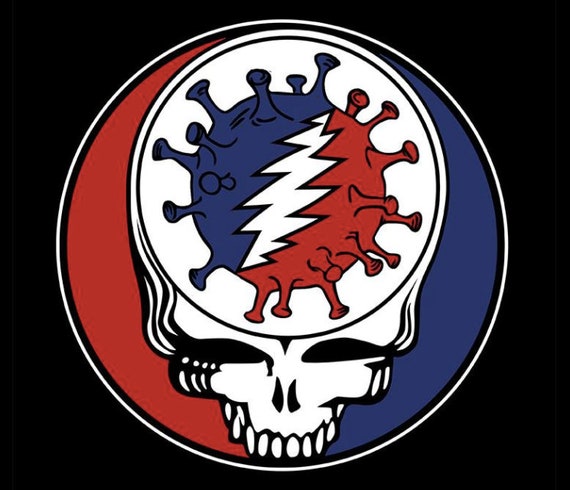 COVID Stealie Sticker Large 4 Deadhead Steal Your Face - Etsy