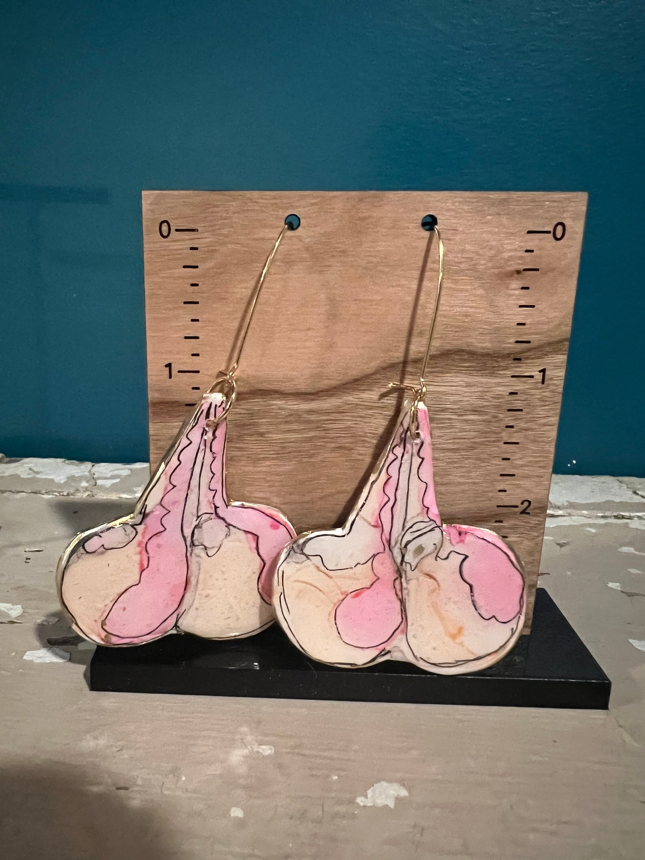 Anatomical Testicle Earrings - Testicle Gift - Testicle Jewelry ...