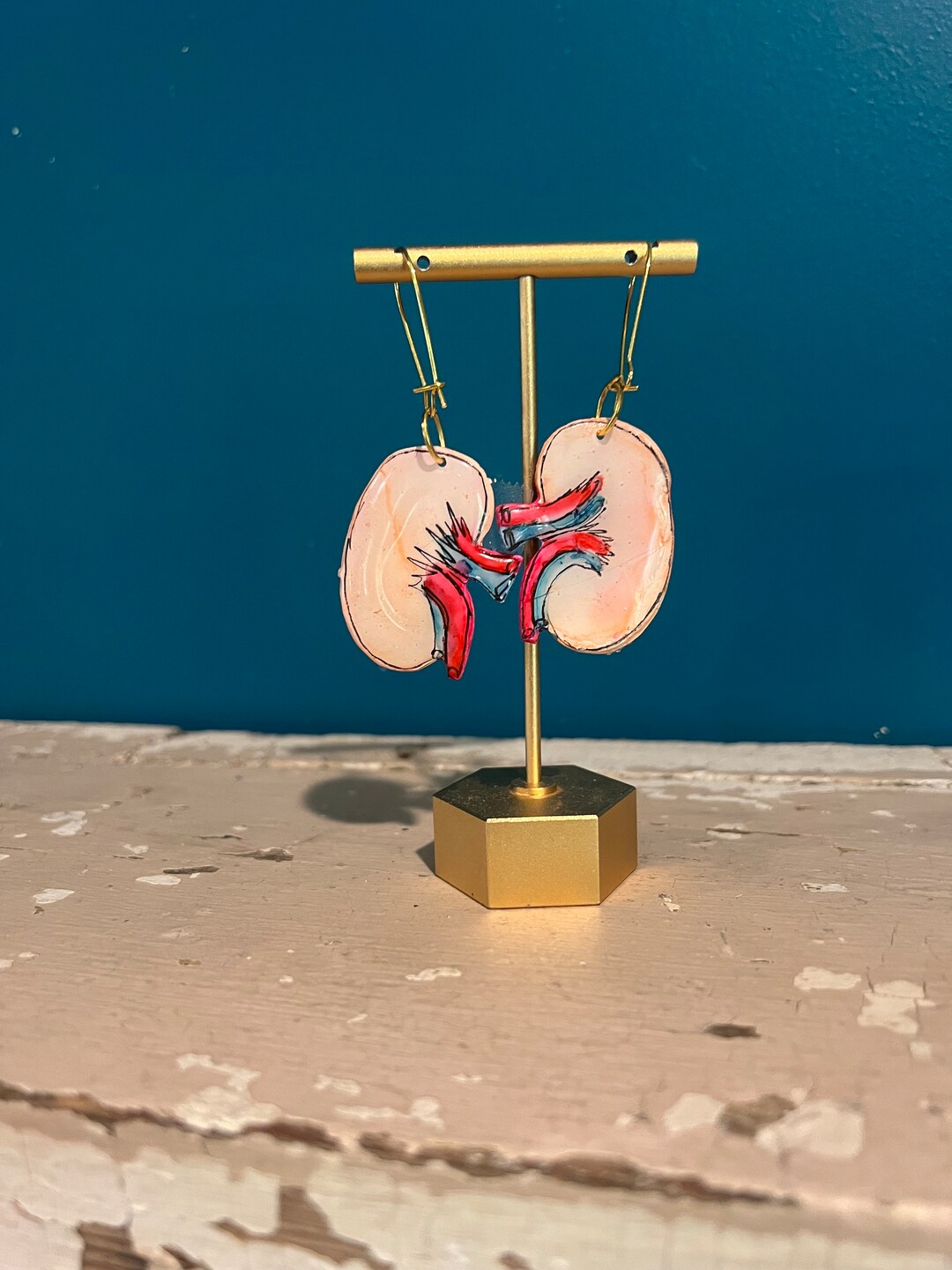 Anatomical Kidney Earrings - Kidney Gift - Nephrology/nephrologist ...