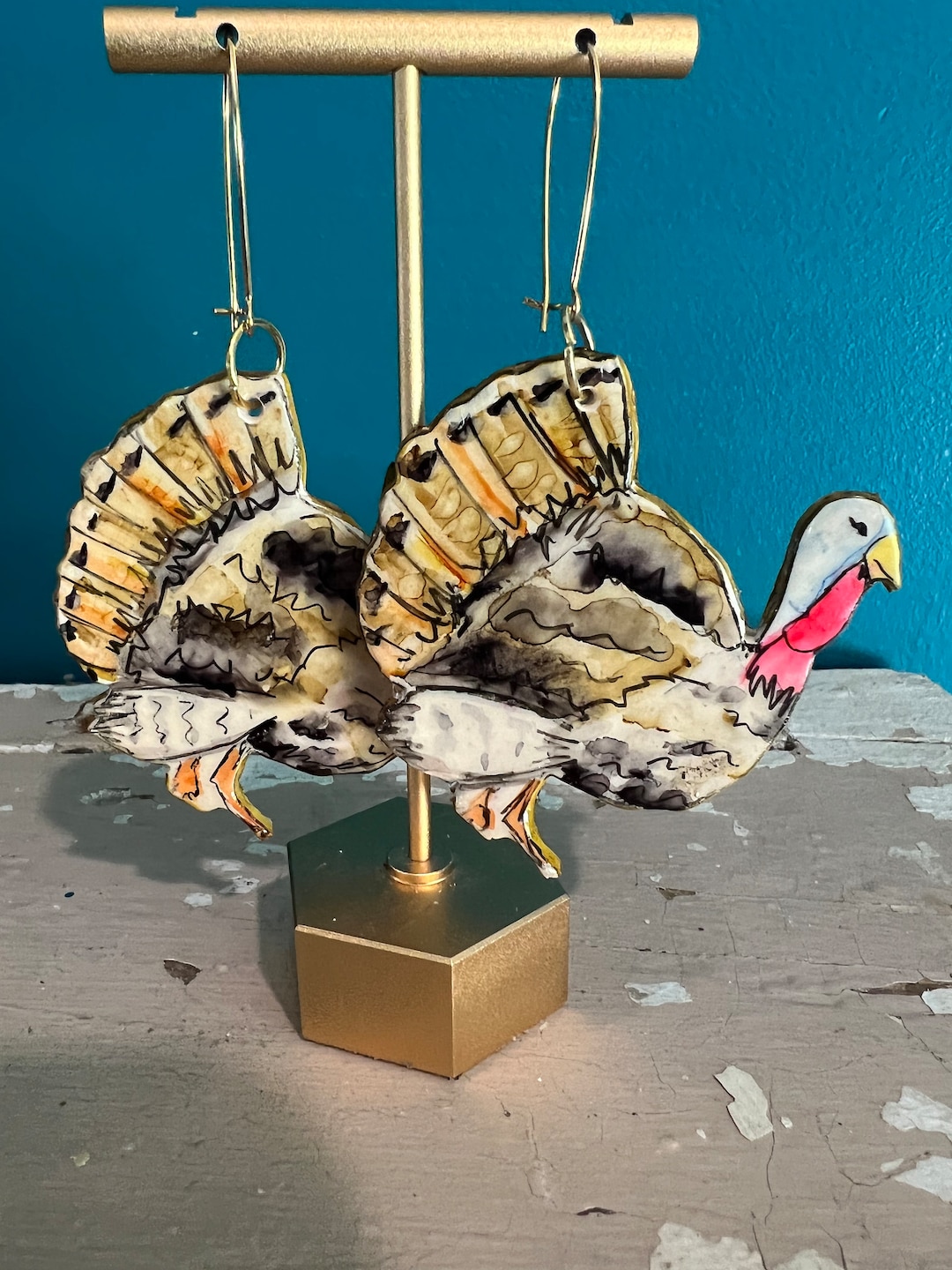 Turkey, Thanksgiving Turkey, Turkey Earrings, Thanksgiving Earrings ...