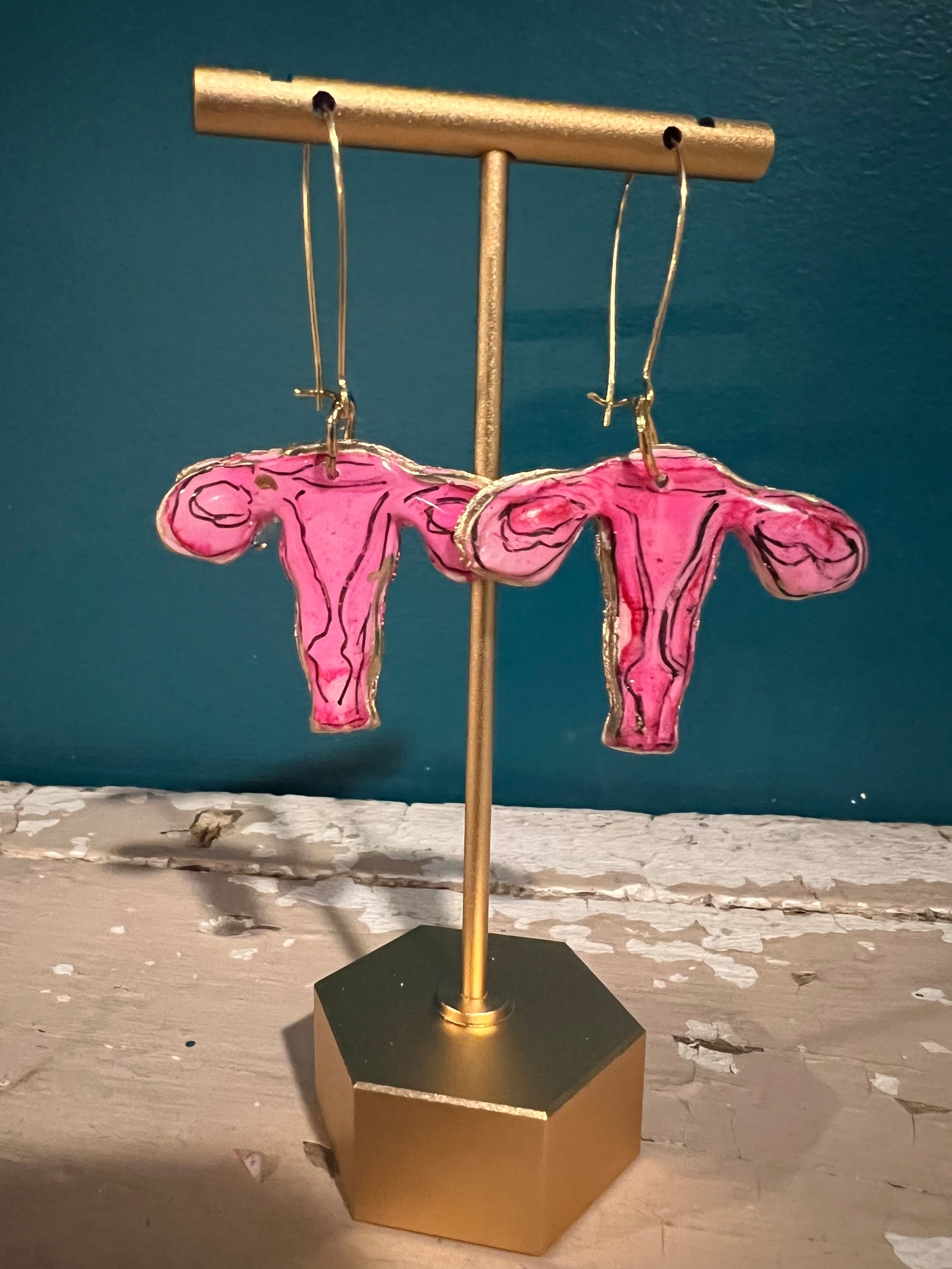 Anatomical Uterus Earrings Uterus Gift Obgyn/gynecologist - Etsy