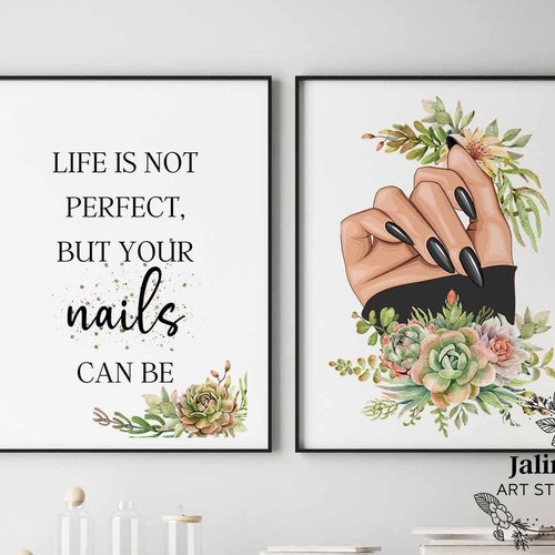 Nail Salon Decor Set of 4 Nail Prints Nail Tech Gift - Etsy