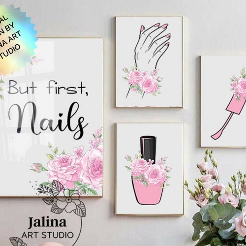Nail Salon Wall Art Nail Tech Room Decor Set of 3 Prints for - Etsy