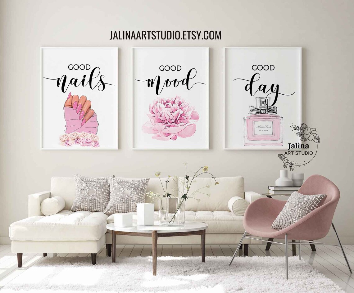 Nail Salon Wall Art Nail Tech Room Decor Set of 3 Prints for - Etsy