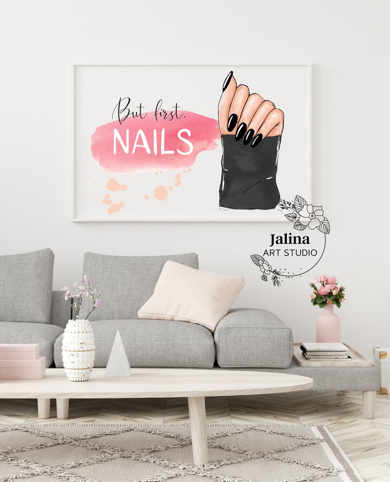 Nail Salon Decor Nail Salon Wall Art Nail Studio Wall Decor | Etsy