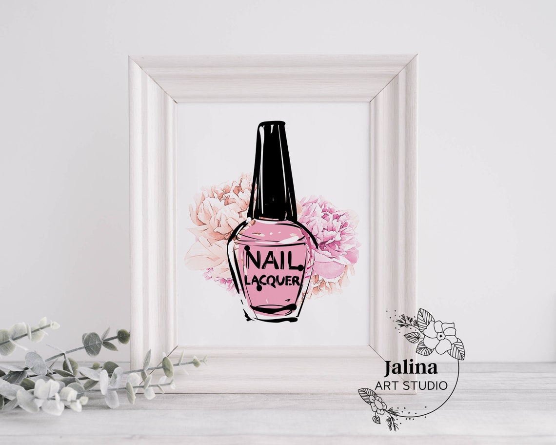 Nail Salon Wall Art Instant Download Nail Salon Decor With - Etsy