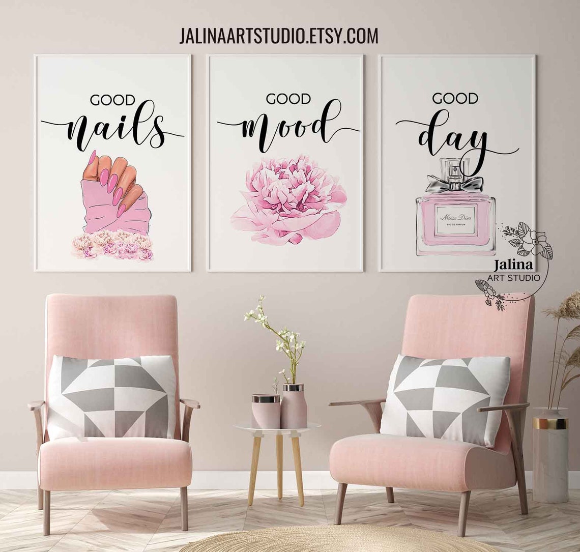Nail Salon Wall Art Nail Tech Room Decor Set of 3 Prints for - Etsy