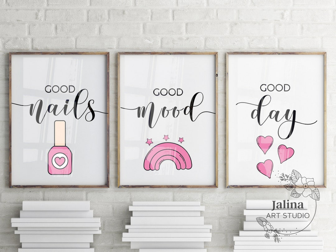 Nail Salon Wall Decor, Set of 3 Prints for Nail Room Wall Decor, Nail ...