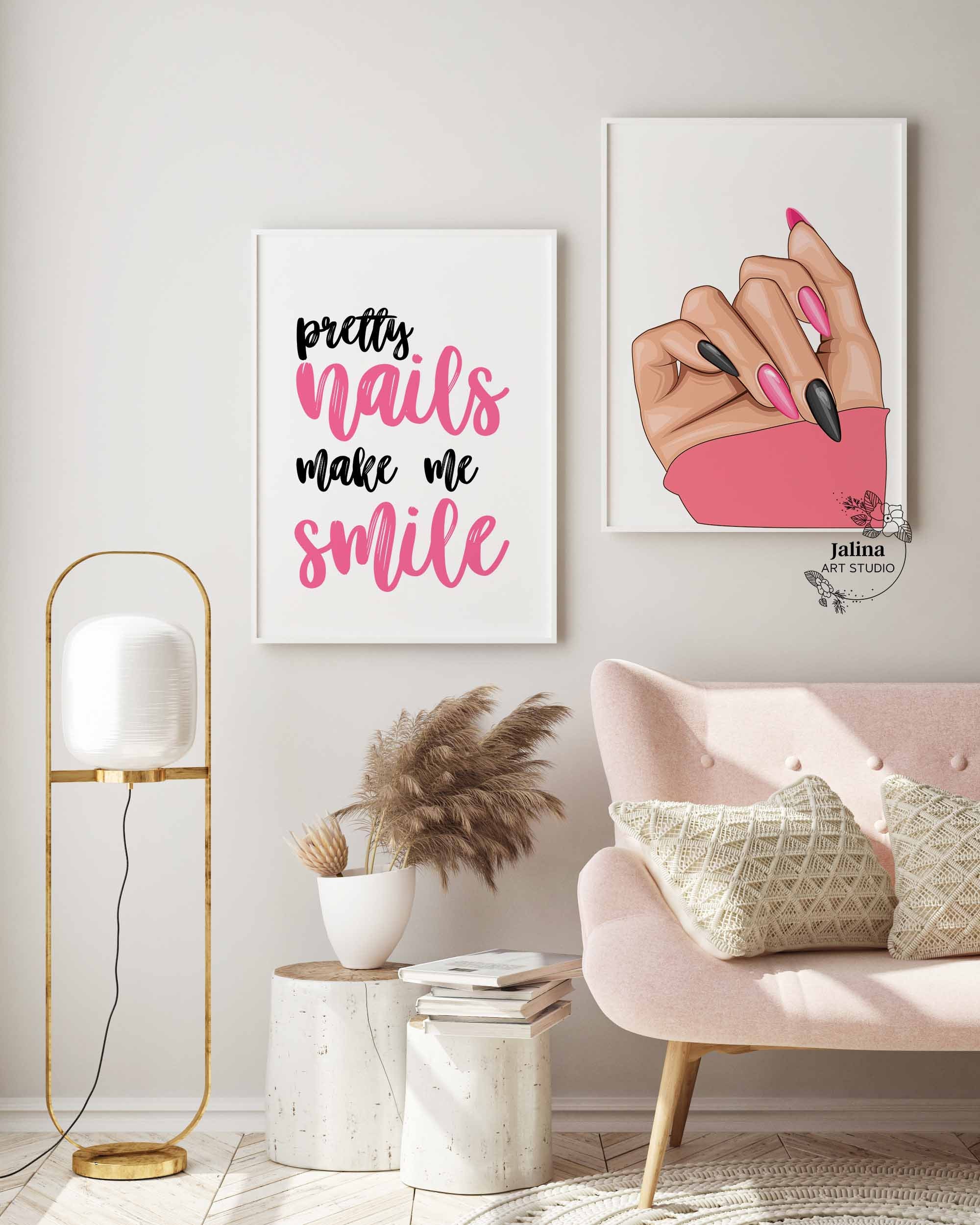 Nail Salon Wall Decor Nail Room Wall Art Nail Studio Decor - Etsy