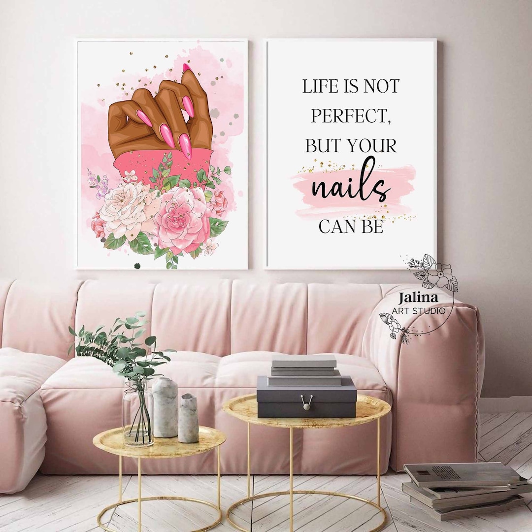 Nail Salon Printable Wall Art, Set of 2 Prints, Nail Tech Gift ...