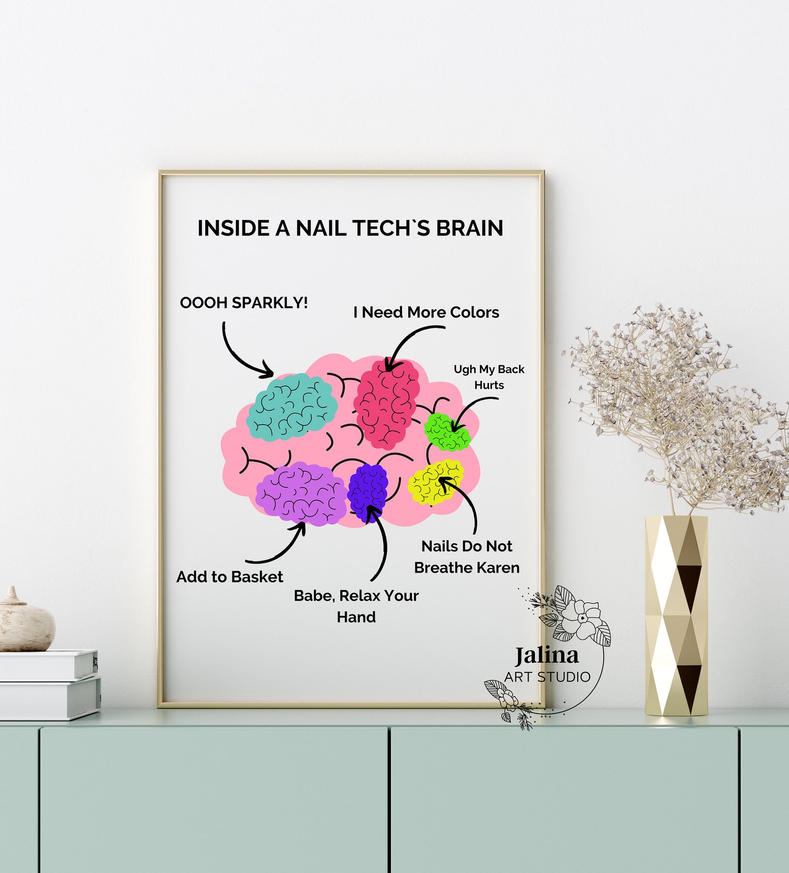 Nail Salon Wall Decor Funny Nail Tech Gift Nail Artist | Etsy