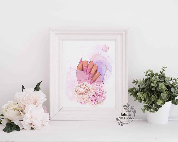 Nail Salon Wall Art Printable Poster for Nail Studio Decor | Etsy