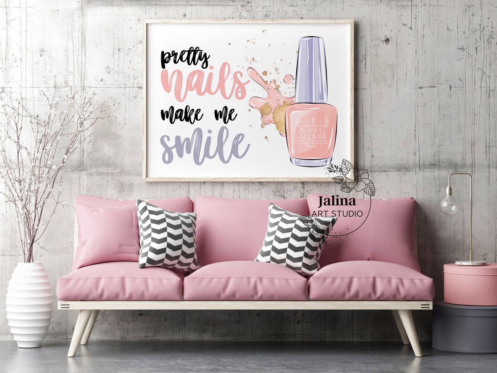 Nail Salon Wall Decor Printable Wall Art Nail Room Decor - Etsy