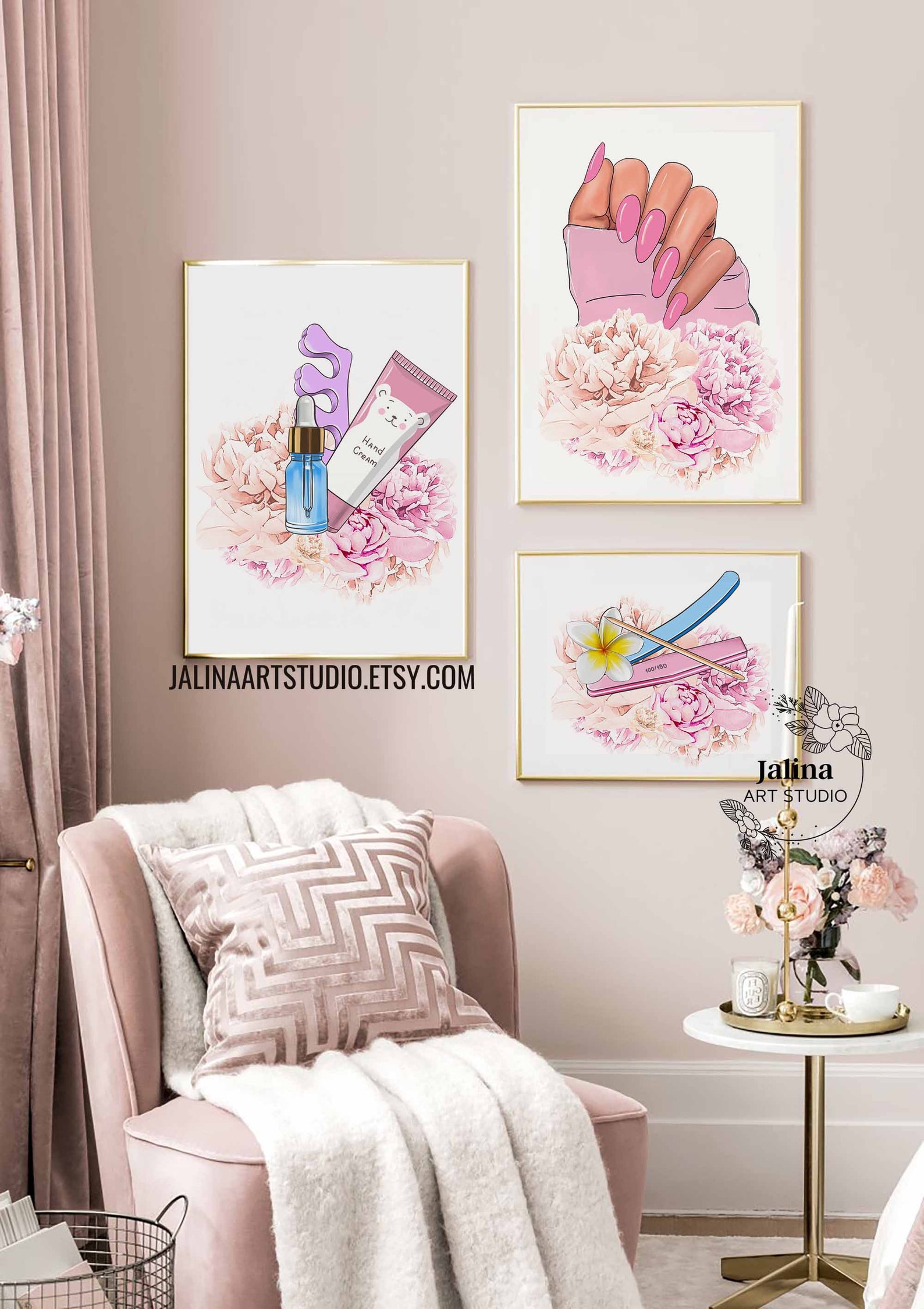 Nail Salon Wall Art Set of 3 Piece Nail Poster for Beauty - Etsy