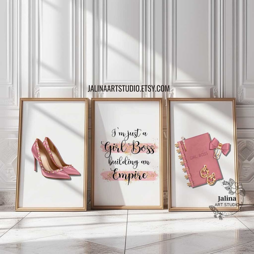 Boss Babe Printable Wall Art for Home Office Decor, Girl Boss Printable ...