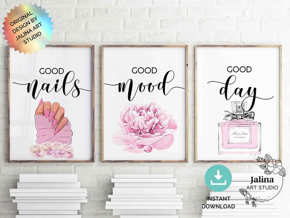Nail Salon Wall Art Nail Tech Room Decor Set of 3 Prints for - Etsy