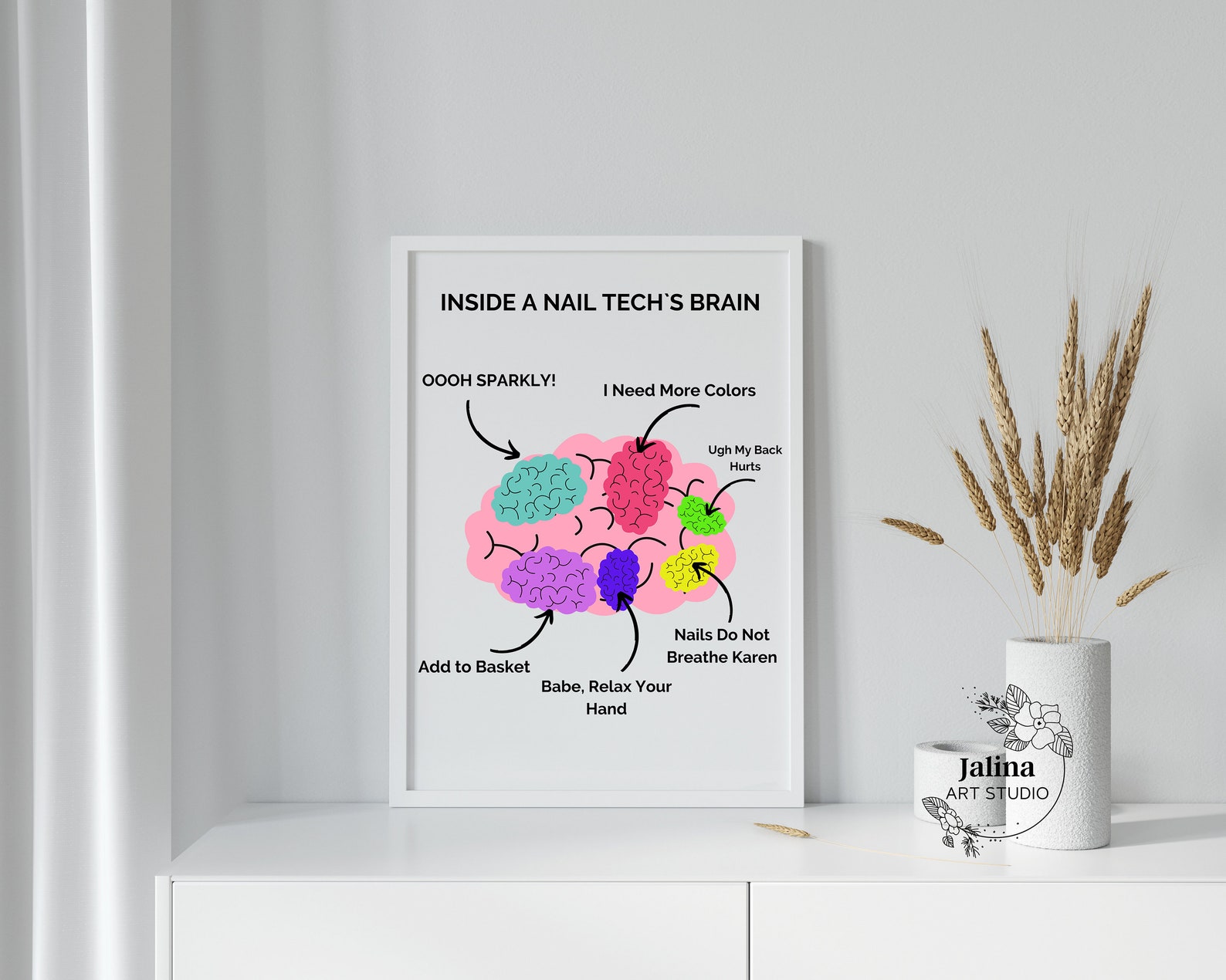 Nail Salon Wall Decor Funny Nail Tech Gift Nail Artist | Etsy