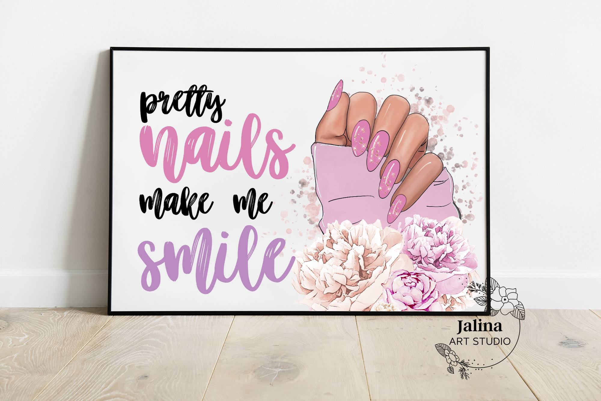 Nail Room Decor Nail Tech Gift Printable Poster With Nail | Etsy